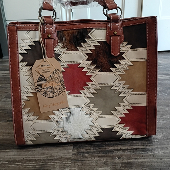 Catchfly | Bags | Catchfly Studios Artisan Crafted Tote With Leather ...